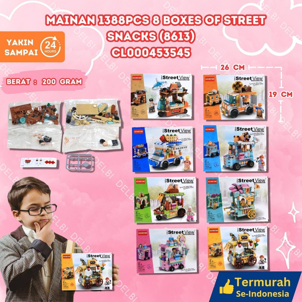 Jual Juno 8613-2 Mainan Balok / Bricks Takoyaki Street Food MAINAN ...