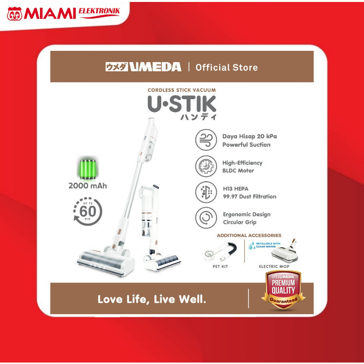 Jual Umeda U-Stik Cordless Stick Vacuum + U-STIK Electric Mop ...