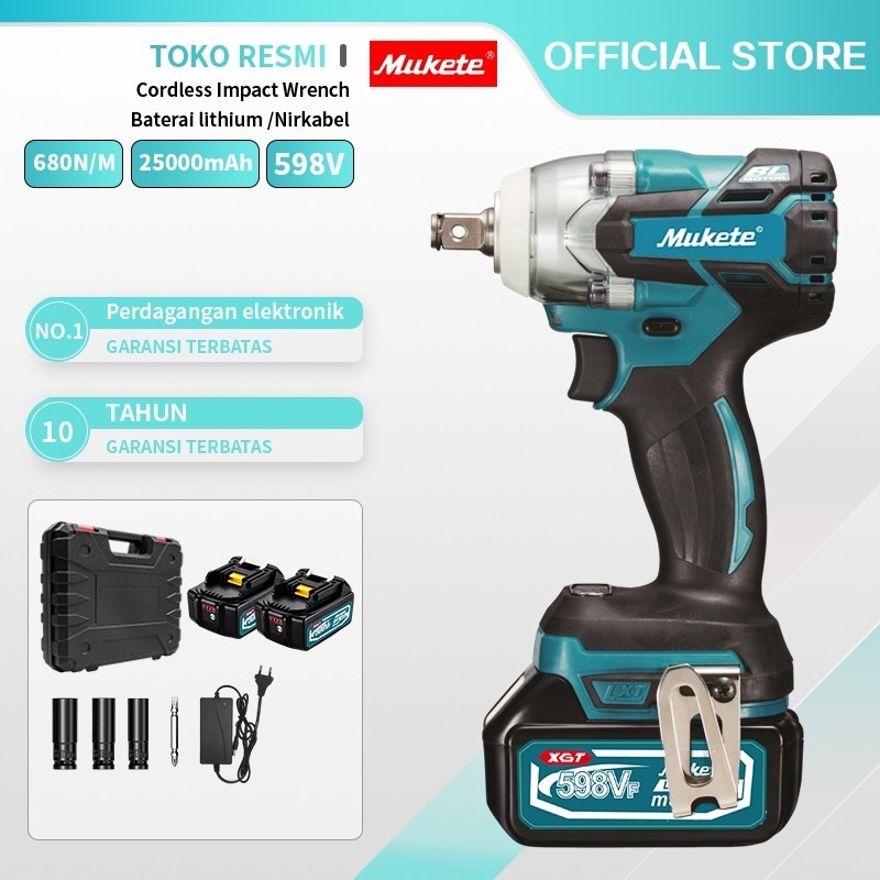 Jual GN74RV Mukete 298V/398V/598V impact wrench impek baterai mesin ...