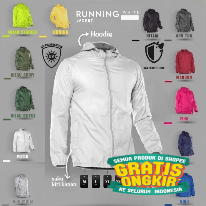 Jual Jaket Olahraga Parasut Lari Jogging Running Sport Pria Wanita ...