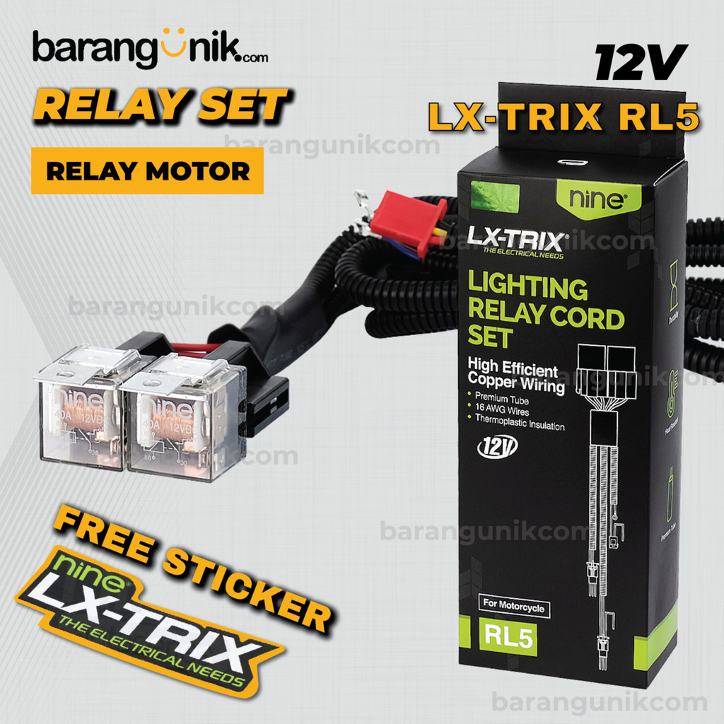 Jual KABEL SET RELAY LAMPU TEMBAK UNTUK MOTOR NINE LX-TRIX RL5 | Shopee ...