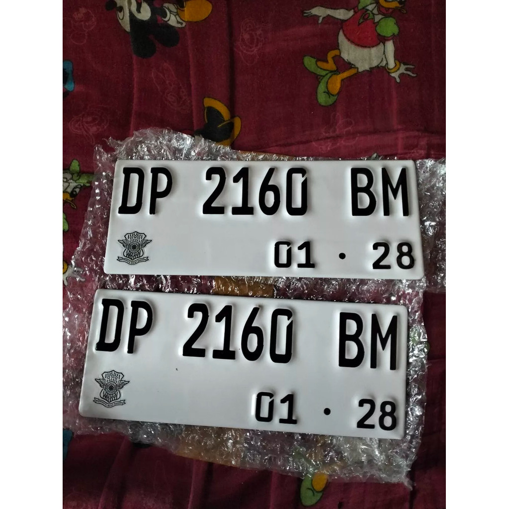 Jual plat nomor 1 pcs bebas custom font terbaru / custom plat nomor ...