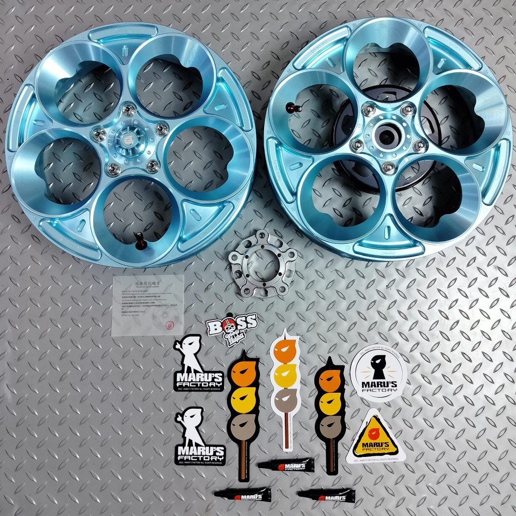 Jual Velg Marus W225 12inc Ice Blue Front & Rear Vespa Sprint Prima GTS ...