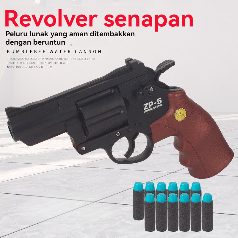 Jual Mainan Revolve r pistol softball Tembakan Python soft peluru gun ...