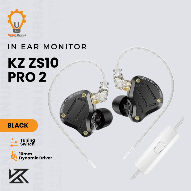 Jual KZ ZS10 Pro 2 Hybrid Technology 10mm DD + Dual BA Hybrid Tunable ...