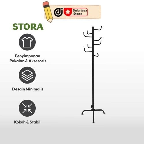 Jual Ace Stora 50X50X175 cm Gantungan Pakaian Besi - Hitam Stand Hanger ...