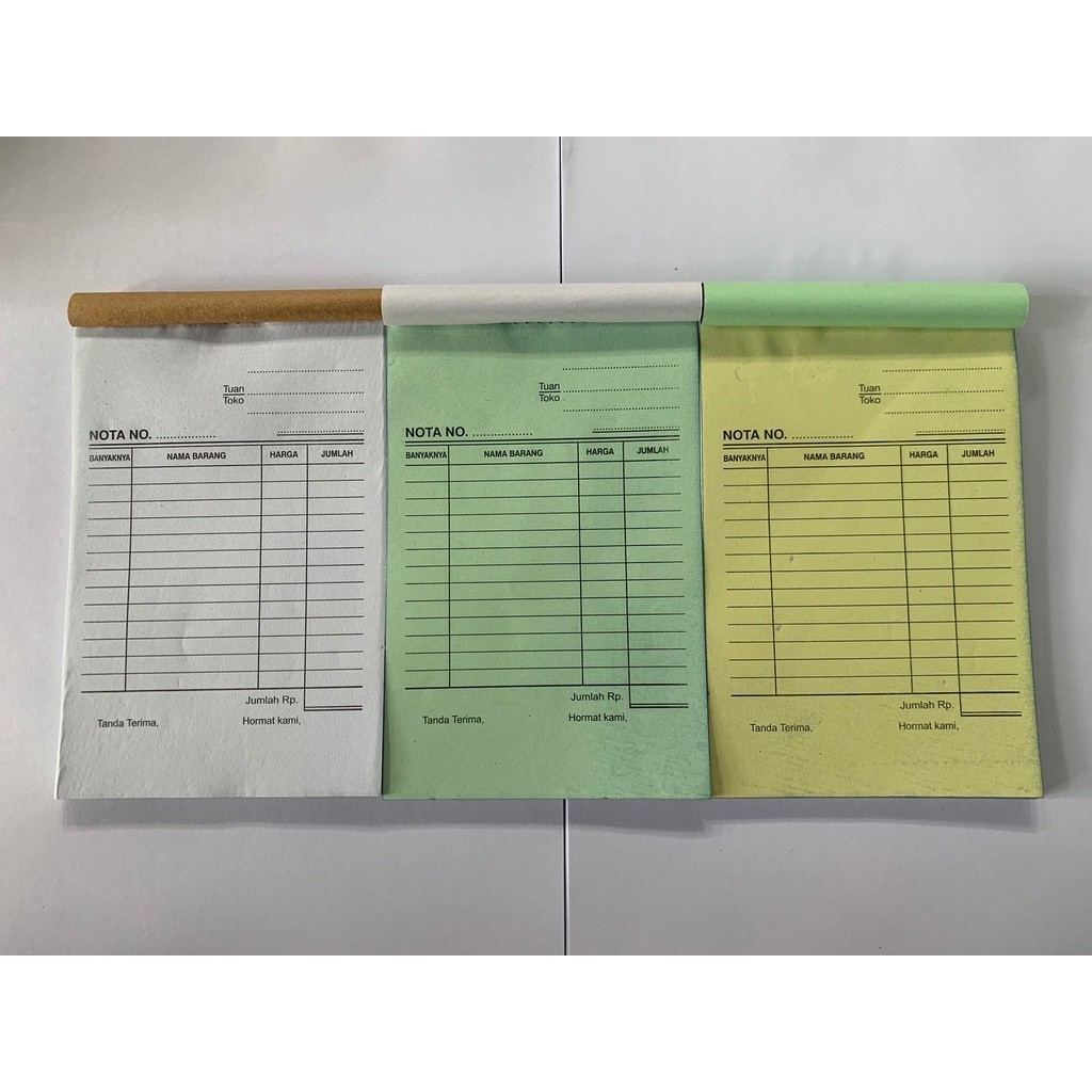 Jual [READY] NOTA KECIL 3 PLY, NOTA NCR, NOTA KONTAN RANGKAP 3 | Shopee ...