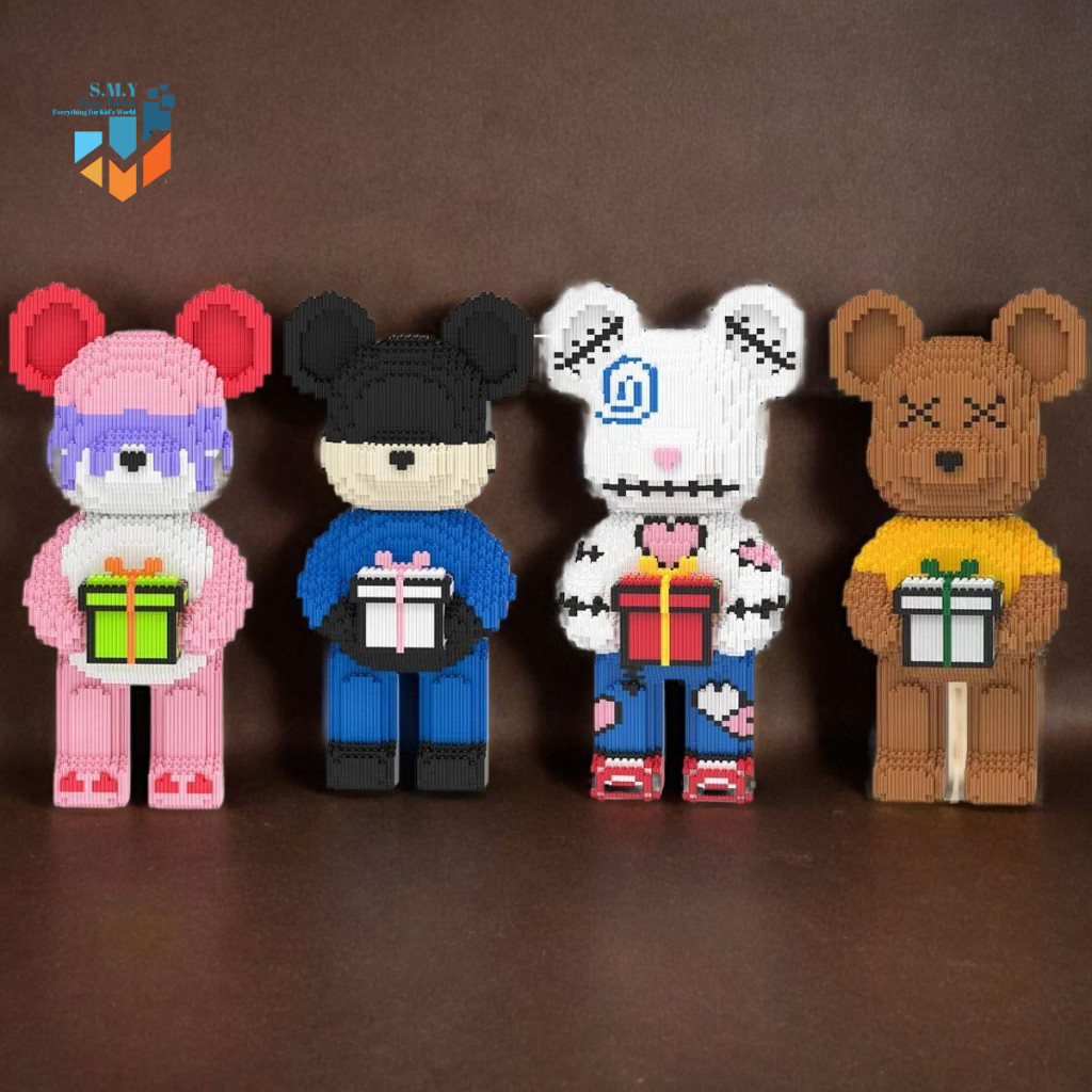 Jual Original Nano Blocks VIOLENT BEAR Gift Series 3D Model ukuran ...