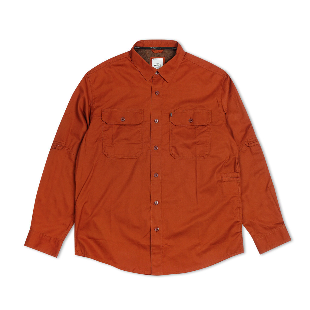 Jual M.Gee Kemeja Pria Lengan Panjang Outdoor Mgee Camper C031 Teracota ...
