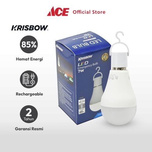Jual Krisbow Lumi Bohlam Led Darurat 7 Watt Cool Daylight - Putih ...