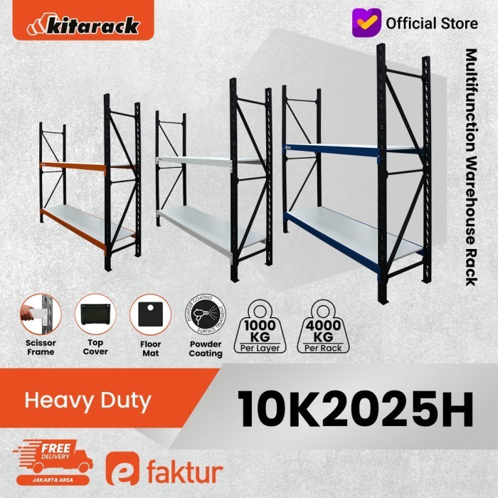 Jual Rak Gudang Besi 1 Ton 2.5 Meter Rak Gudang 3 Susun 1 Ton / Layer ...