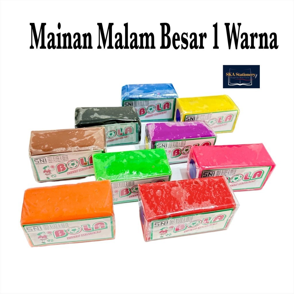 Jual Lilin Mainan/Malam/Plastisin Playdough Besar 1 WARNA (Pak ...