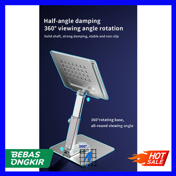 Jual Tablet Holder Stand Lipat Putar 360 Rotation Telescopic Aluminium ...