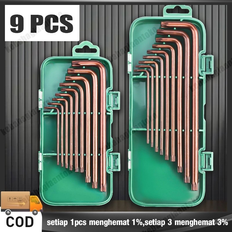 Jual Set Kunci Allen Set Obeng Kunci Pas Hex Set Kombinasi Kotak Torsi ...