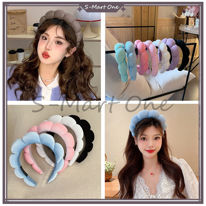 Jual Wanita Headband Awan Polos Empuk/Bando Korea Bulat/Jumbo Fluffy ...