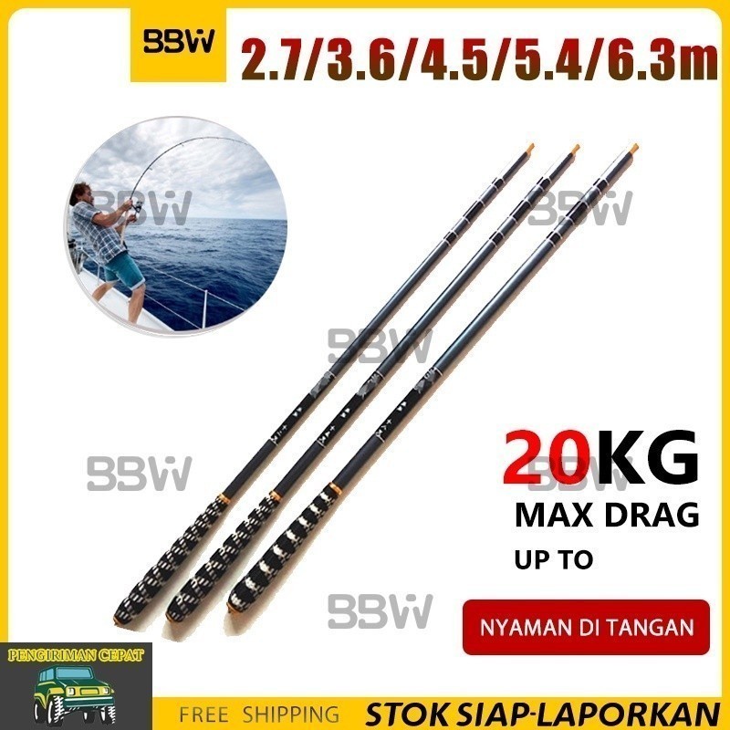 Jual Temukan Joran Pancing Bahan Karbon Ringan Panjang/Telescopic ...