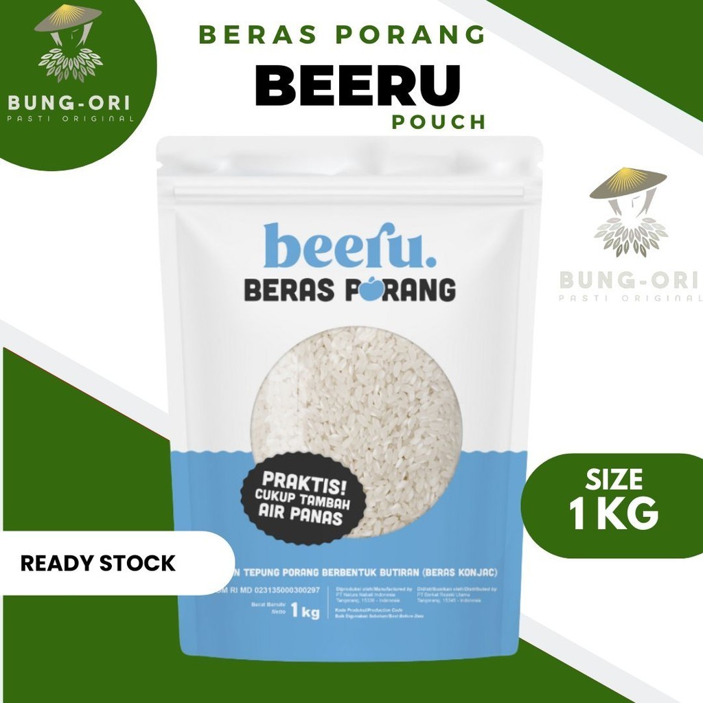 Jual Beeru Beras Porang Pouch 1 Kg - Shirataki Konjac Rice | Shopee ...