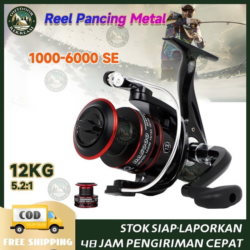 Jual REEL PANCING DEUKIO SPOOL METAL AC2000-7000 SPINNING REEL MAX DRAG ...