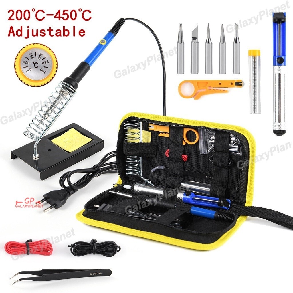 Jual Paket Solder Listrik 60 Watt Adjustable Dan Aksessoris Toolskit | Shopee Indonesia
