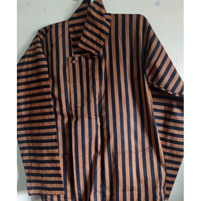 Jual LURIK Baju Adat Ja Surjan lurik Katun Primis Pria Desa M L XL | Shopee Indonesia