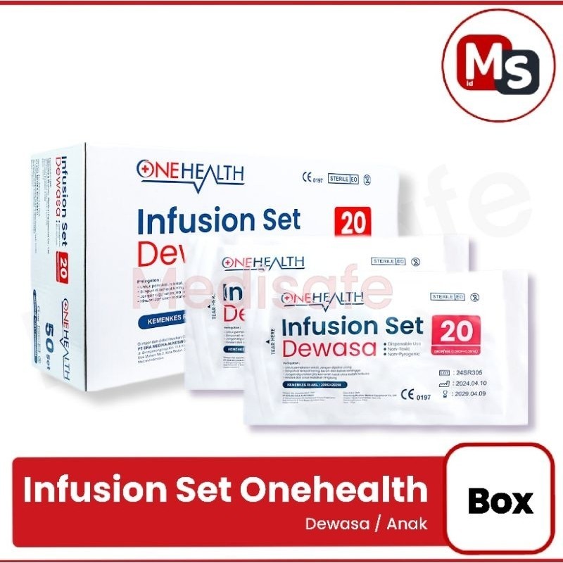 Jual Infuset Onehealth Dewasa & Anak Selang Infusion Set Airvent/ Box ...