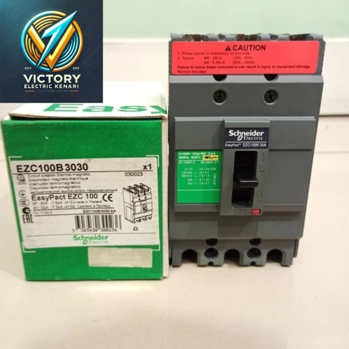 Jual SCHNEIDER Circuit Breaker MCCB (Molded Case Circuit Breaker) 7 5KA EZC100B 3P 30A ...