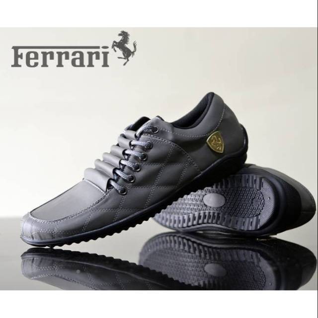 Jual Sepatu Pria Sneakers Ferrari Kulit Casual Style Sporty Murah ...