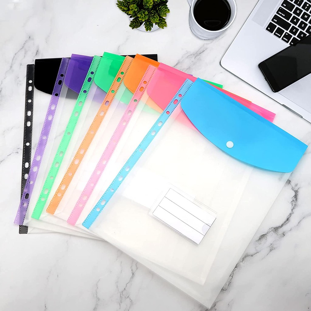 Jual A4 Size Plastic File Folders Wallets Colorful Document Files ...