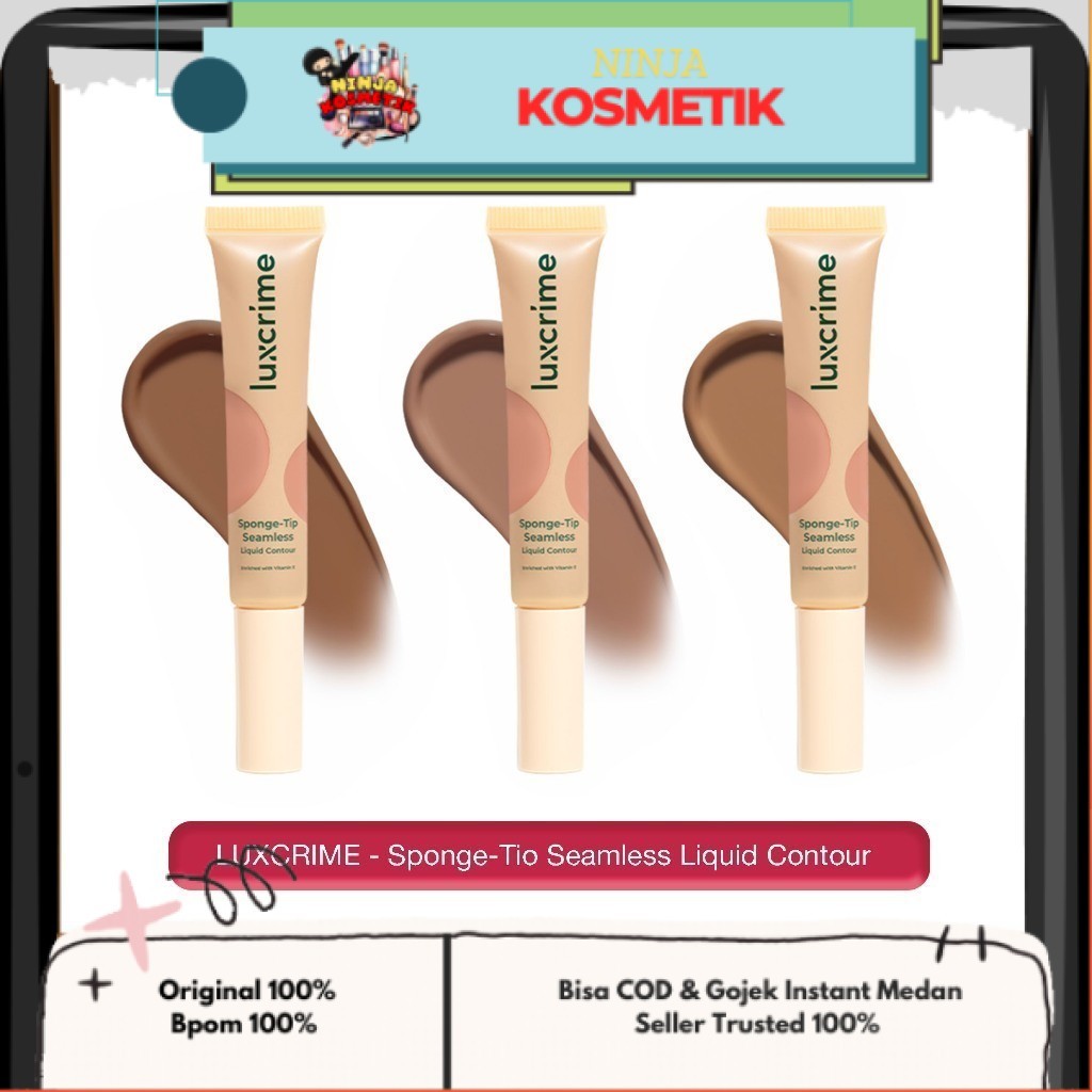 Jual LUXCRIME - SPONGE-TIP SEAMLESS LIQUID CONTOUR ( 9 g ) - Makeup ...