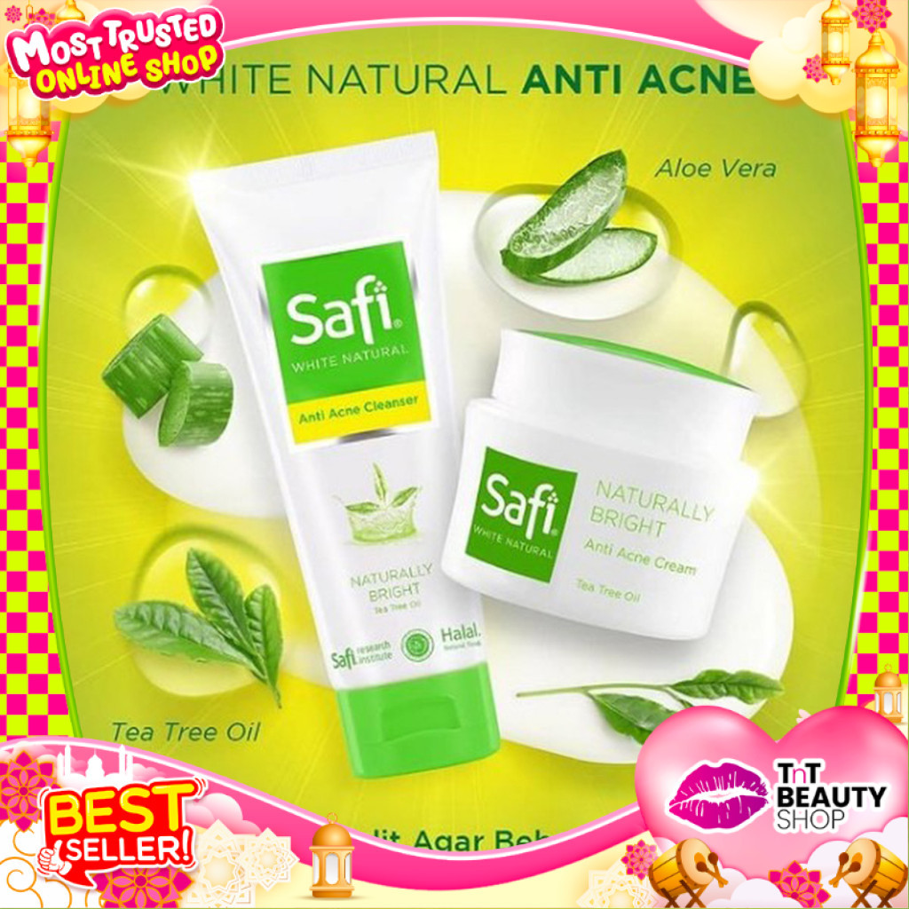 Jual Safi White Natural Anti Acne Cleanser Tea Tree Oil | Cream TeaTree ...