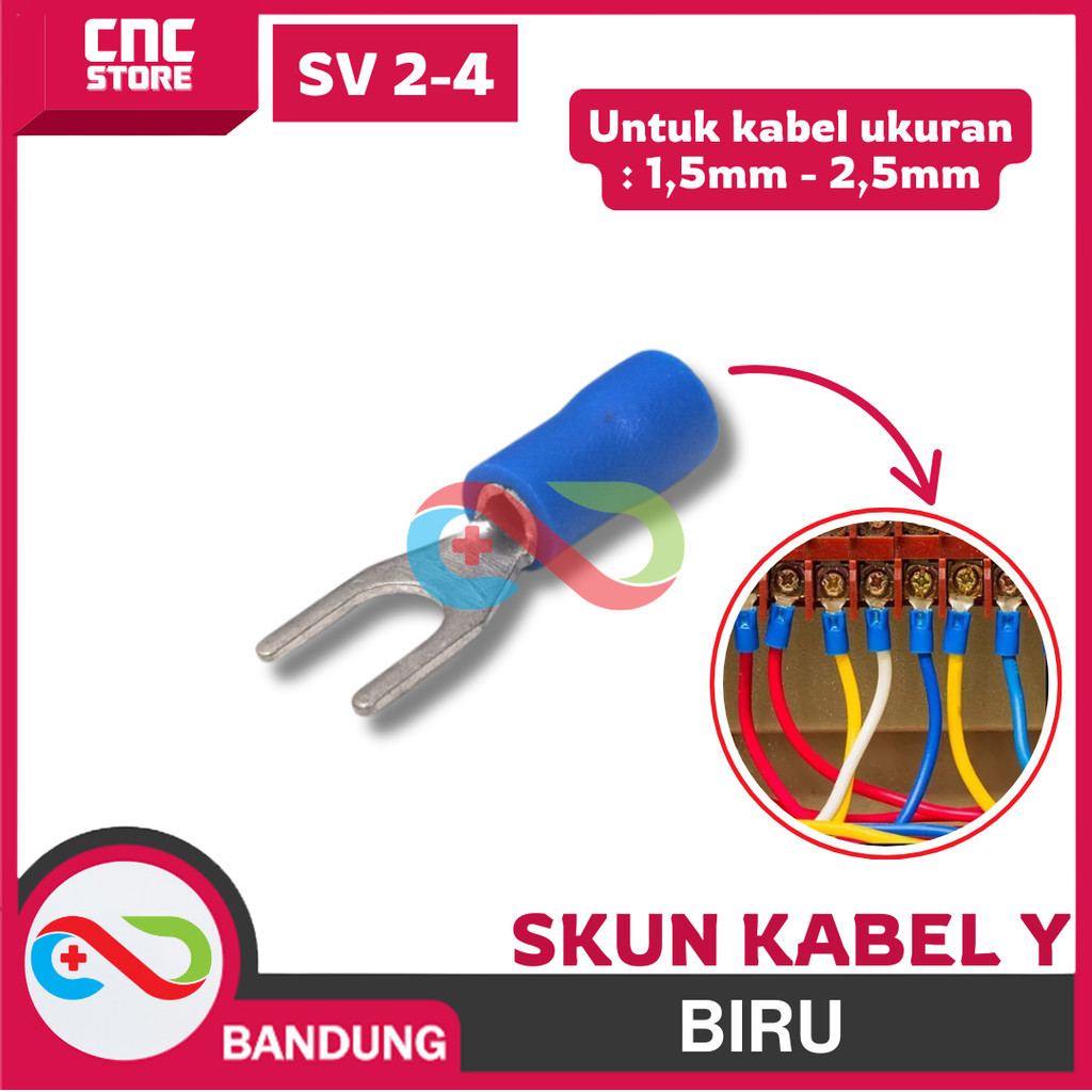 Jual SKUN KABEL Y WARNA SV 2-4 - Biru | Shopee Indonesia