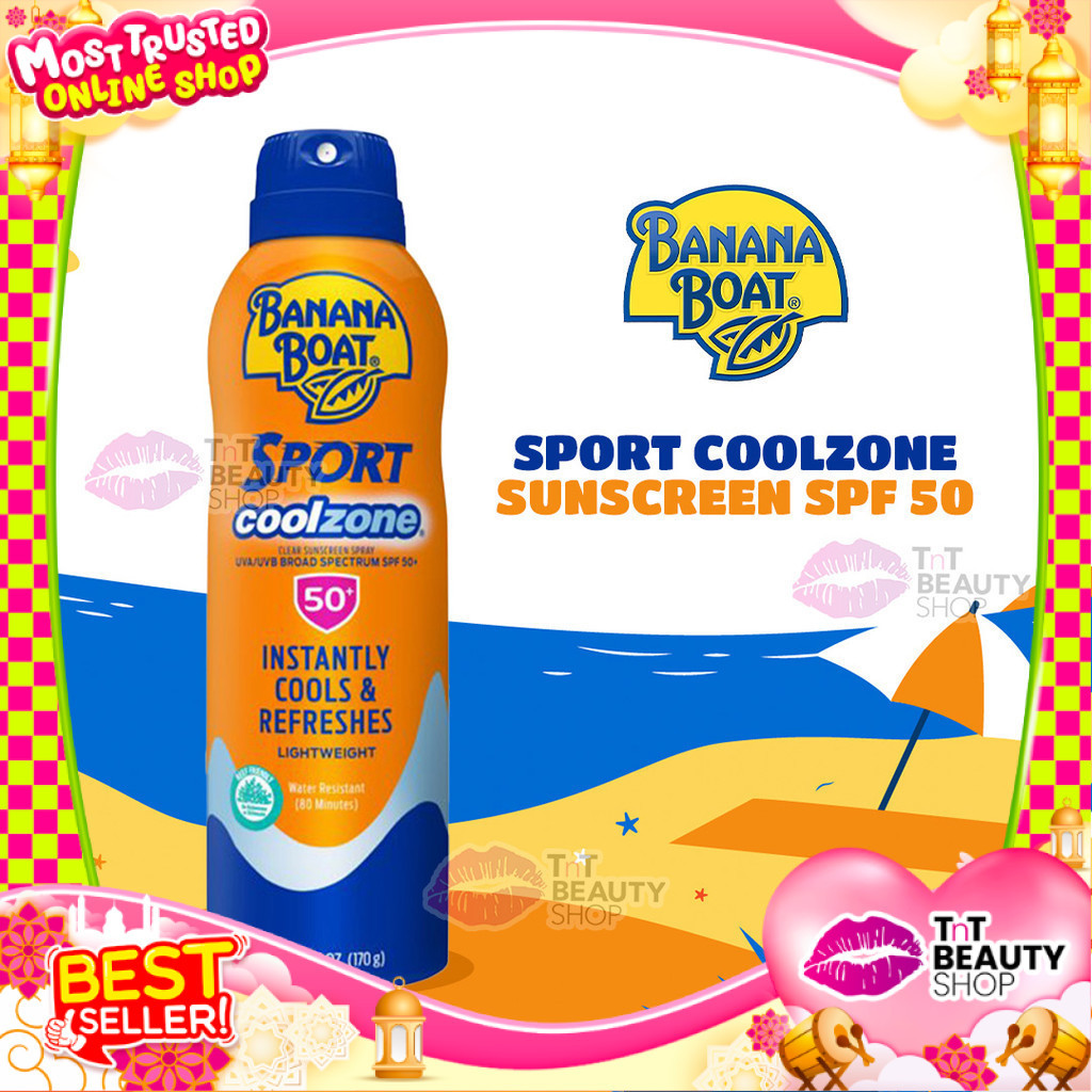 Jual Banana Boat Clear Ultramist Sport Coolzone Spray SPF 50 170g | TnT Beauty Shop | Shopee ...