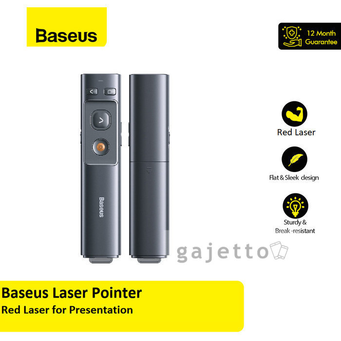 Jual Baseus Wireless Laser Pointer Presentation Pen Remote Presentasi ...