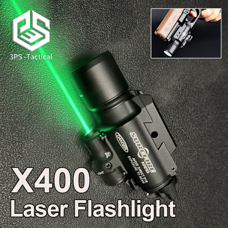 Jual Airsoft Tactical Surefir X400 Pistol Laser Flashlight Red Green ...