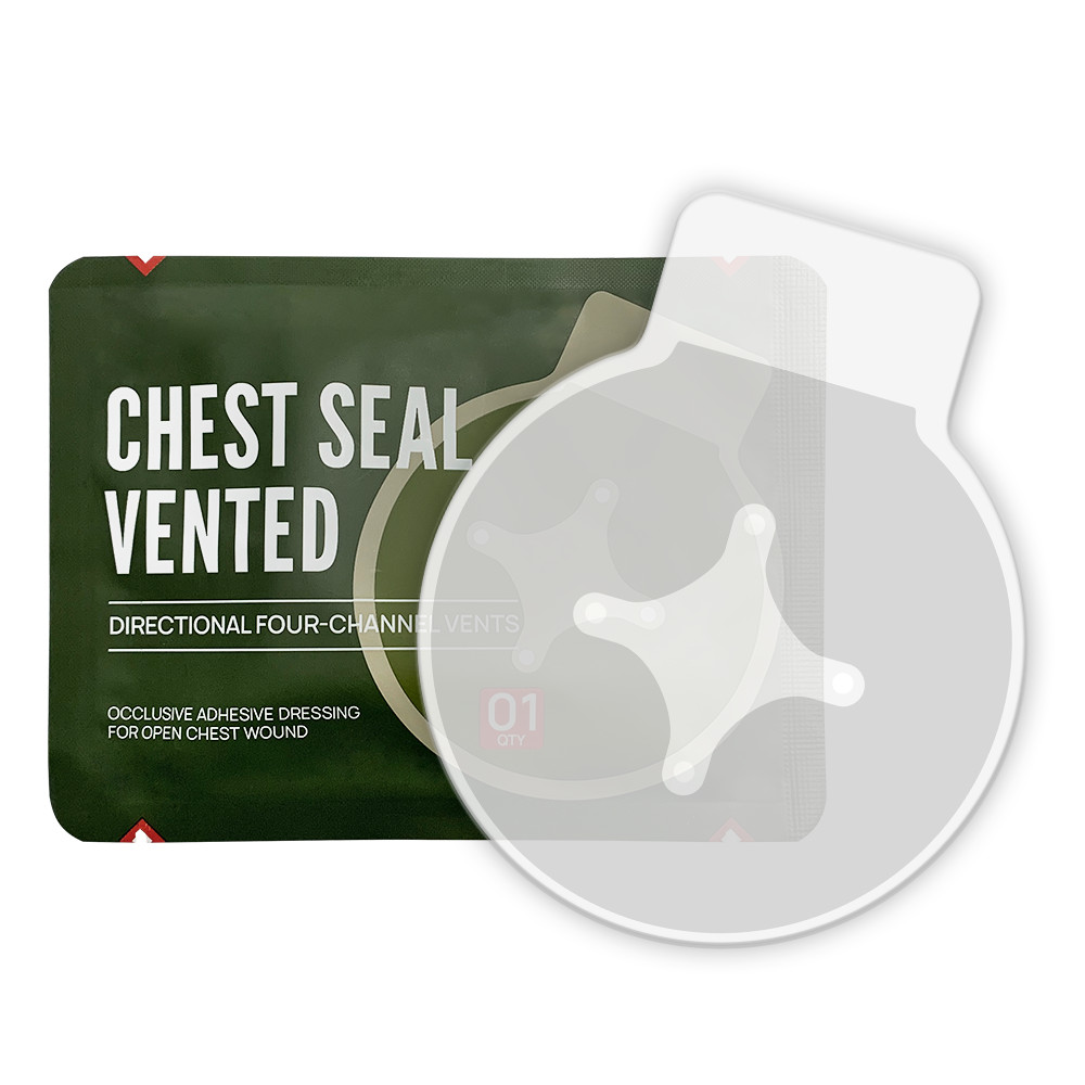 Jual Tactical First Aid Chest Seal Vented 4 Holes Trauma Care for ...