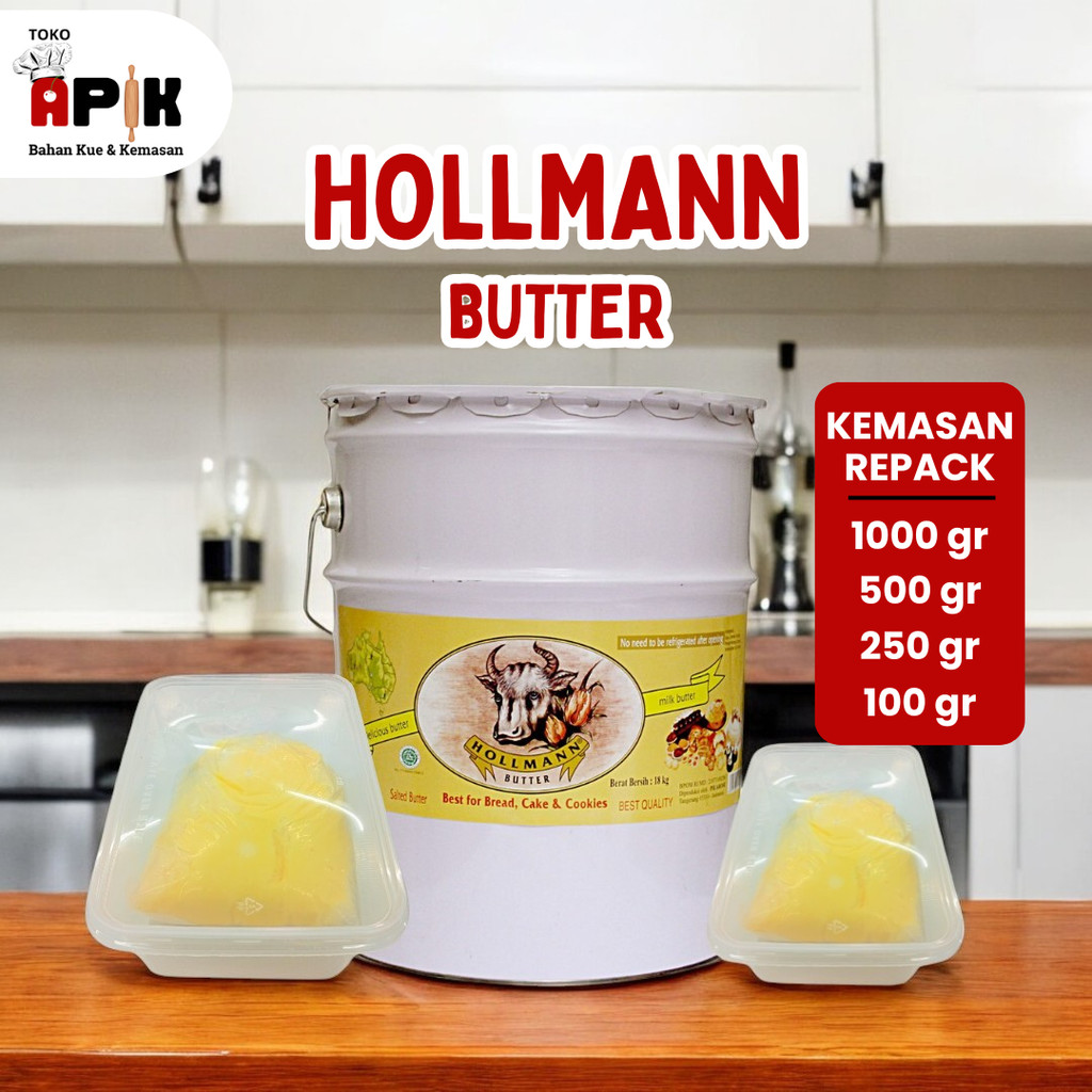 Jual HOLLMAN BUTTER KEMASAN REPACK 1KG / 500GRAM | Shopee Indonesia