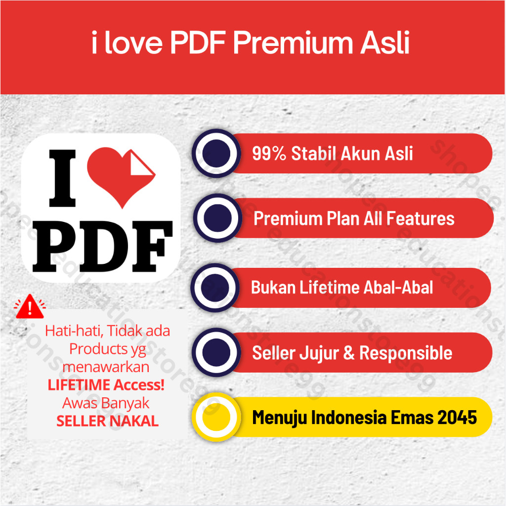 Jual 【﻿24／7】love pdf premium Akun Resmi Bergaransi | Ilovepdf Merge/Edit PDF to Word | Watermark ...