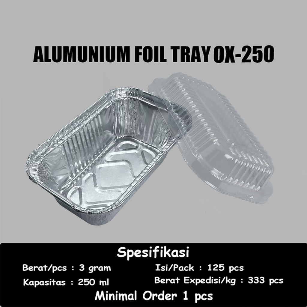 Jual Alumunium Foil Tray OX250 / Alumunium Foil Cup OX250 / Wadah Alumunium / Alutray / Premium ...