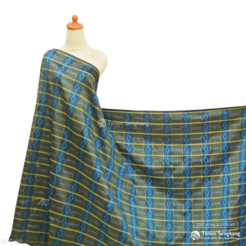 Jual Kain Tenun Baltong Kristal Kotak Bervariasi Benang Emas Sutra ...