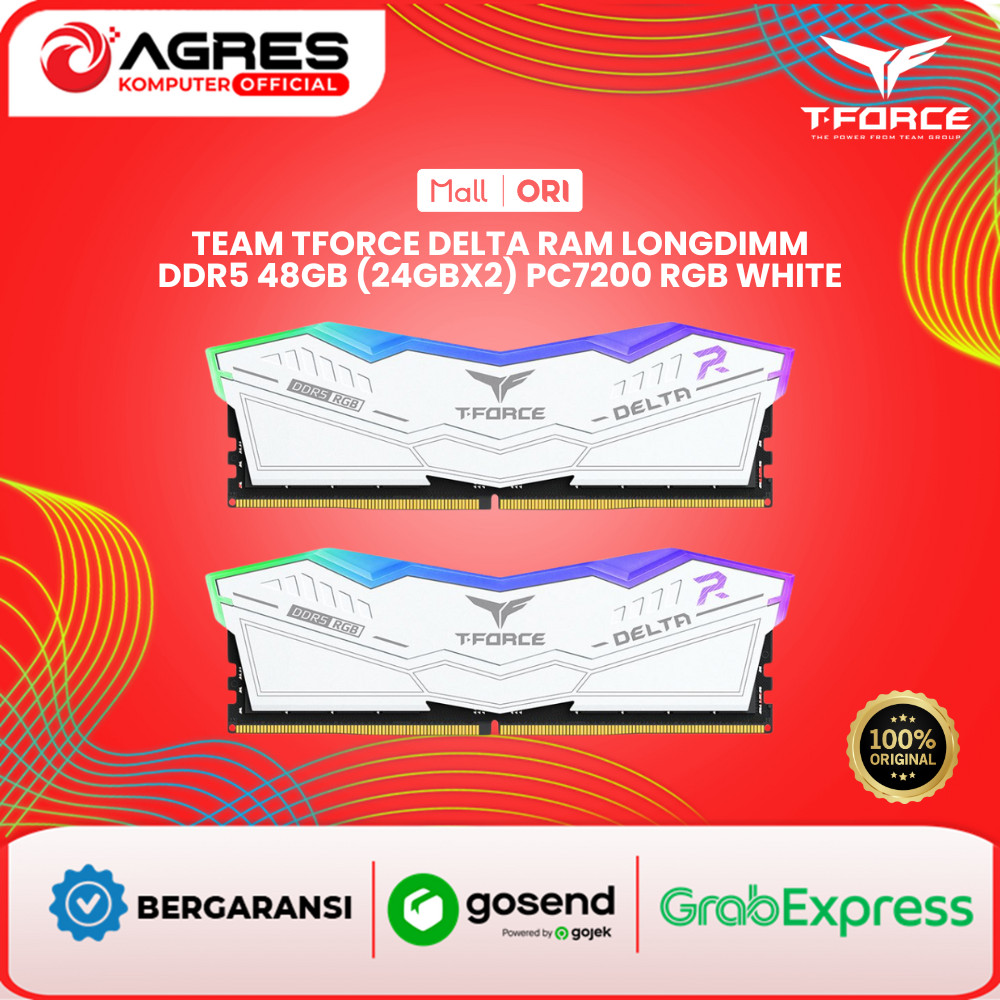 Jual TEAM TFORCE DELTA RAM LONGDIMM DDR5 48GB (24GBX2) 7200MHZ RGB ...