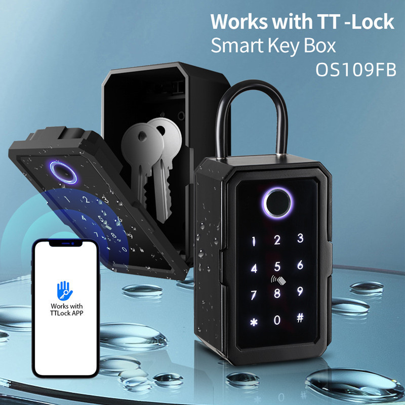 Jual TTLOCK/Tuya Fingerprint Smart Key Lock Box Safes IP65 Waterproof ...