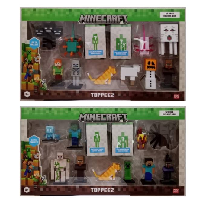 Jual MINECRAFT 3D Toppeez Figure 12 Pack Deluxe Box Asst MC2080 ...