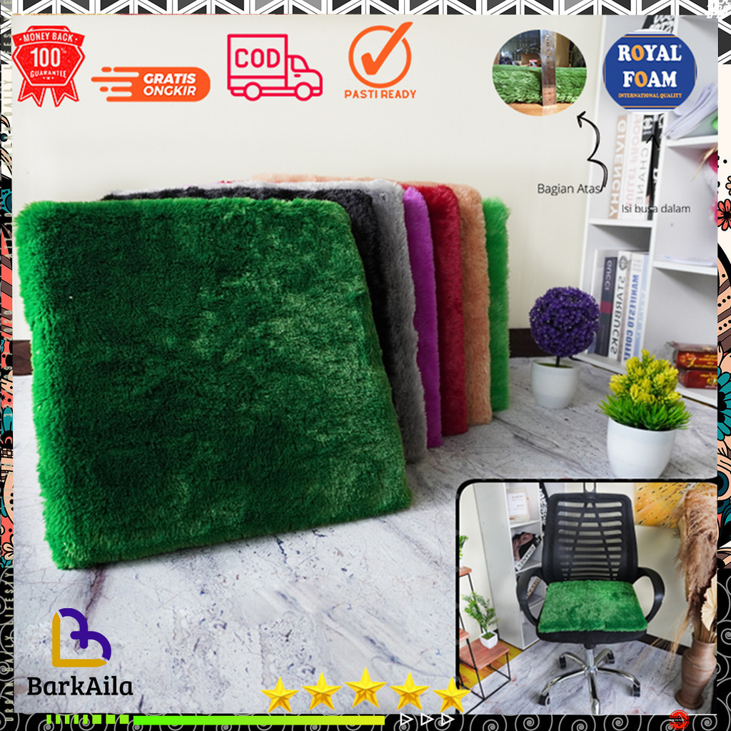 Jual alas duduk non anti slip bulu rasfur SUPER EMPUK 40x40CM TEBAL 5cm ...
