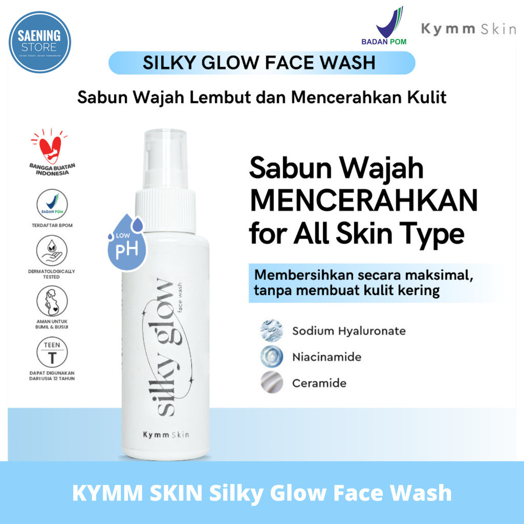 Jual KYMM SKIN Silky Glow Face Wash | Sabun Pembersih Wajah Lembut ...