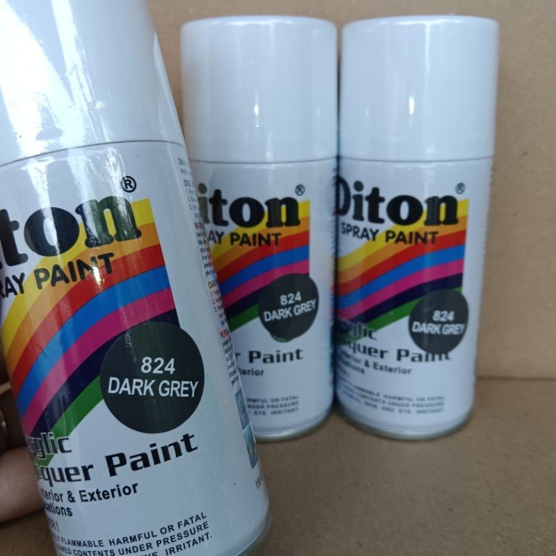 Jual cat semprot Pilok Pilox Diton Dark Grey 824 150cc abu gelap ...