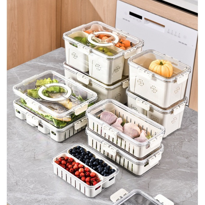 Jual STORAGE BOX KOTAK Bahan PP Kontainer Makanan Kulkas Kitchen ...