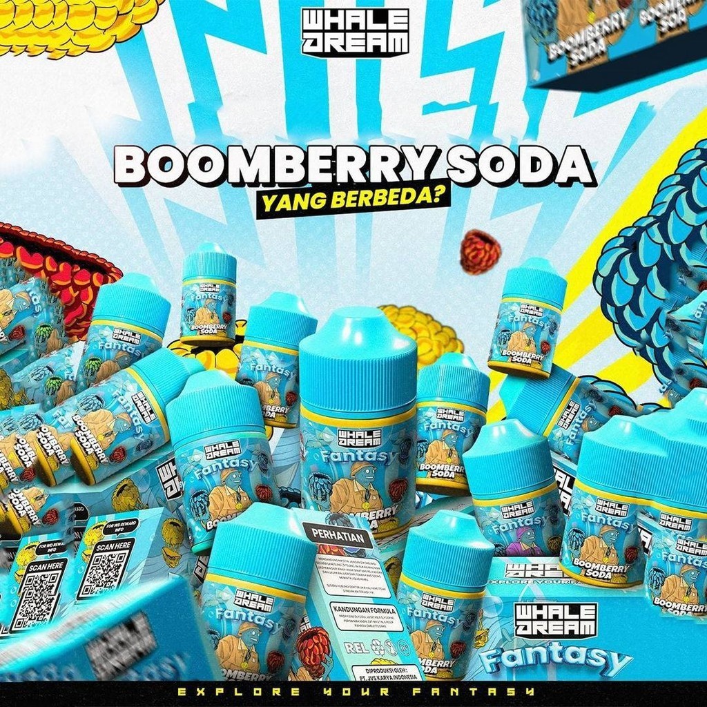 Jual LIQUID Freebase N Saltnic Whale dream V2 Boomberry Soda | Shopee ...