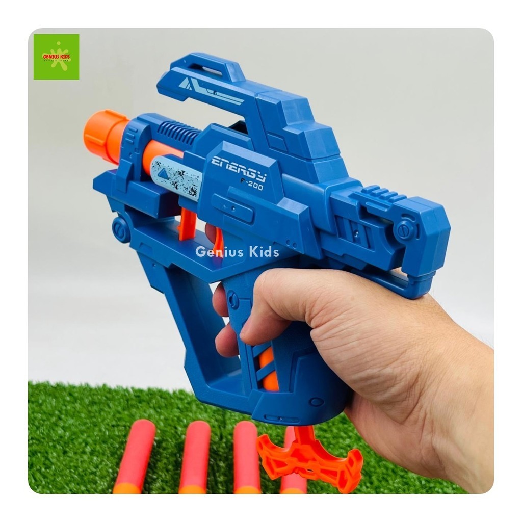 Jual Mainan Tembakan pistol Soft Gun safety soft bullet | Shopee Indonesia