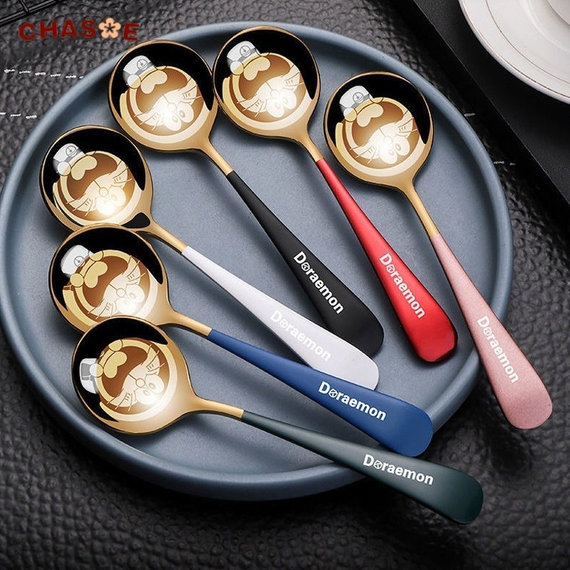 Jual Sendok Baja Tahan Karat Tebal Korea DIY/Sendok Gagang Panjang Pola ...