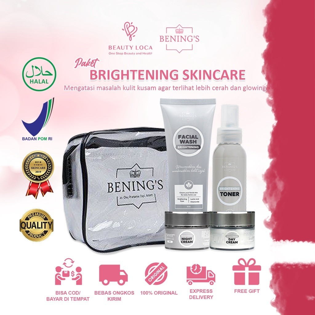 Jual Beauty Loca - Benings Skincare Paket Brightening by Dr. Oky Pratama (Benings Clinic) Paket ...